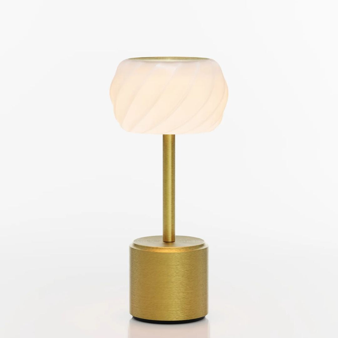 Buy Astral Tall White Table Lamp with Rechargeable LED Lighting
